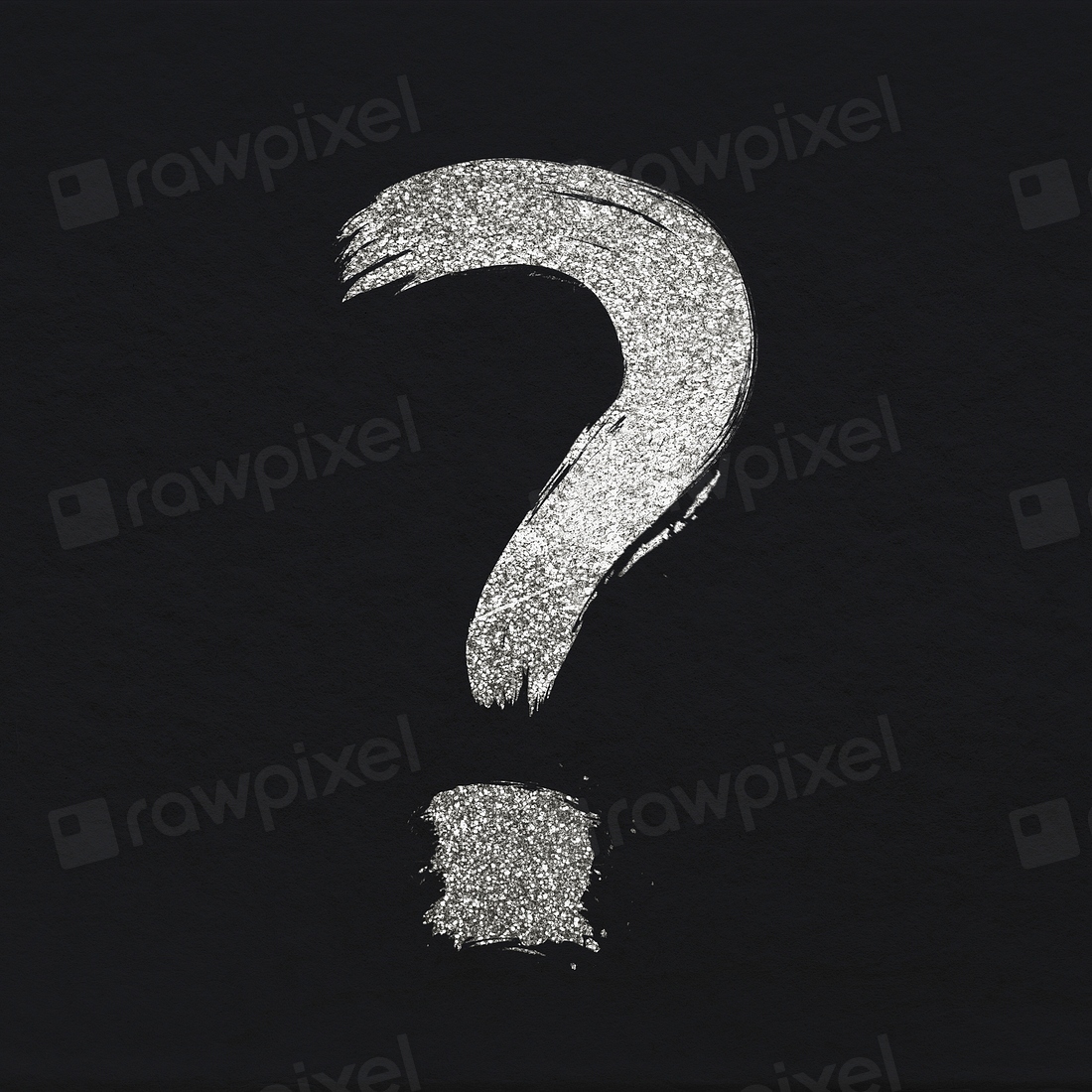 Silver glitter question mark psd | Premium PSD - rawpixel