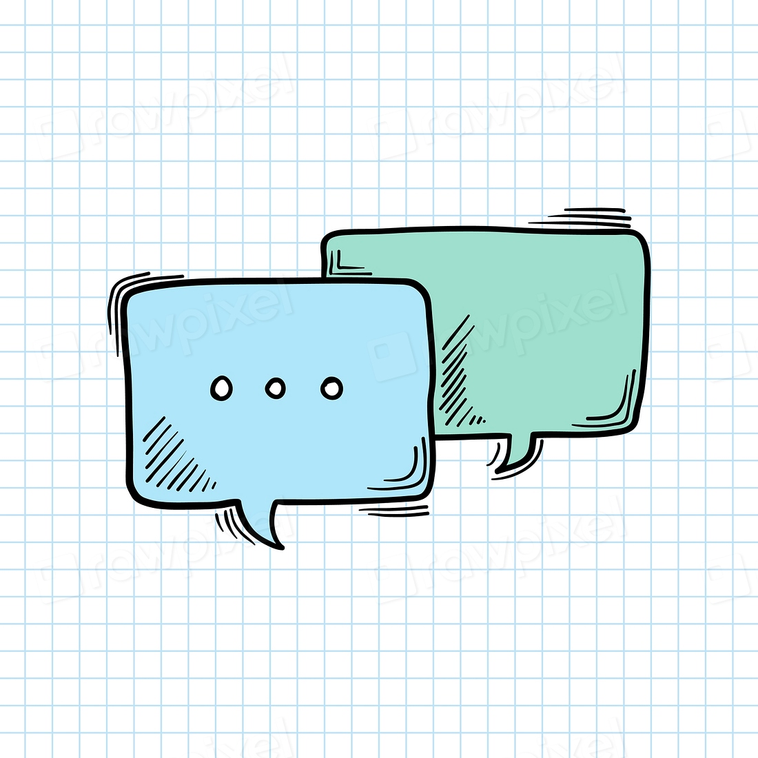 Psd text bubble pastel doodle | Premium PSD - rawpixel