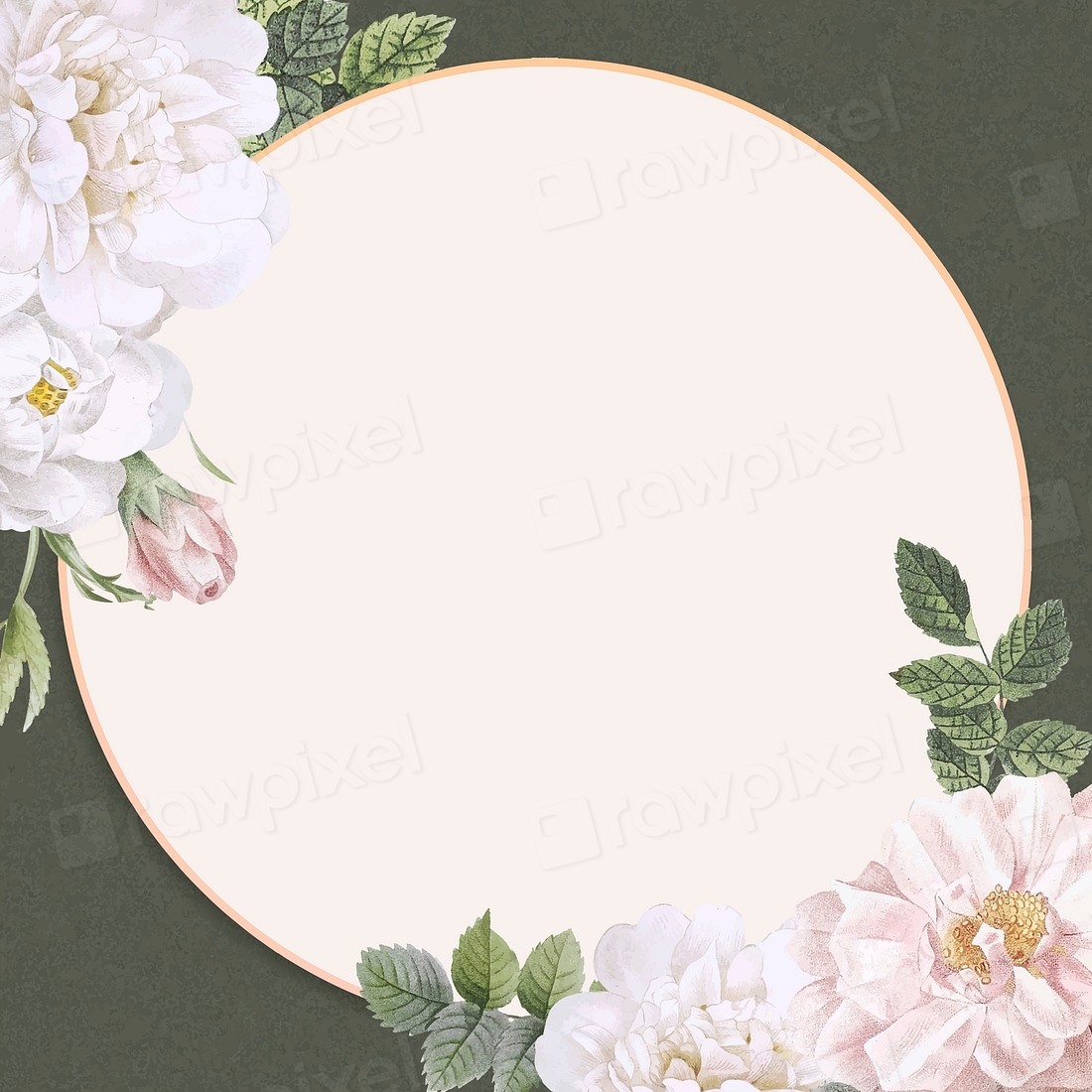 Botanical flower decorated frame template | Premium Vector - rawpixel