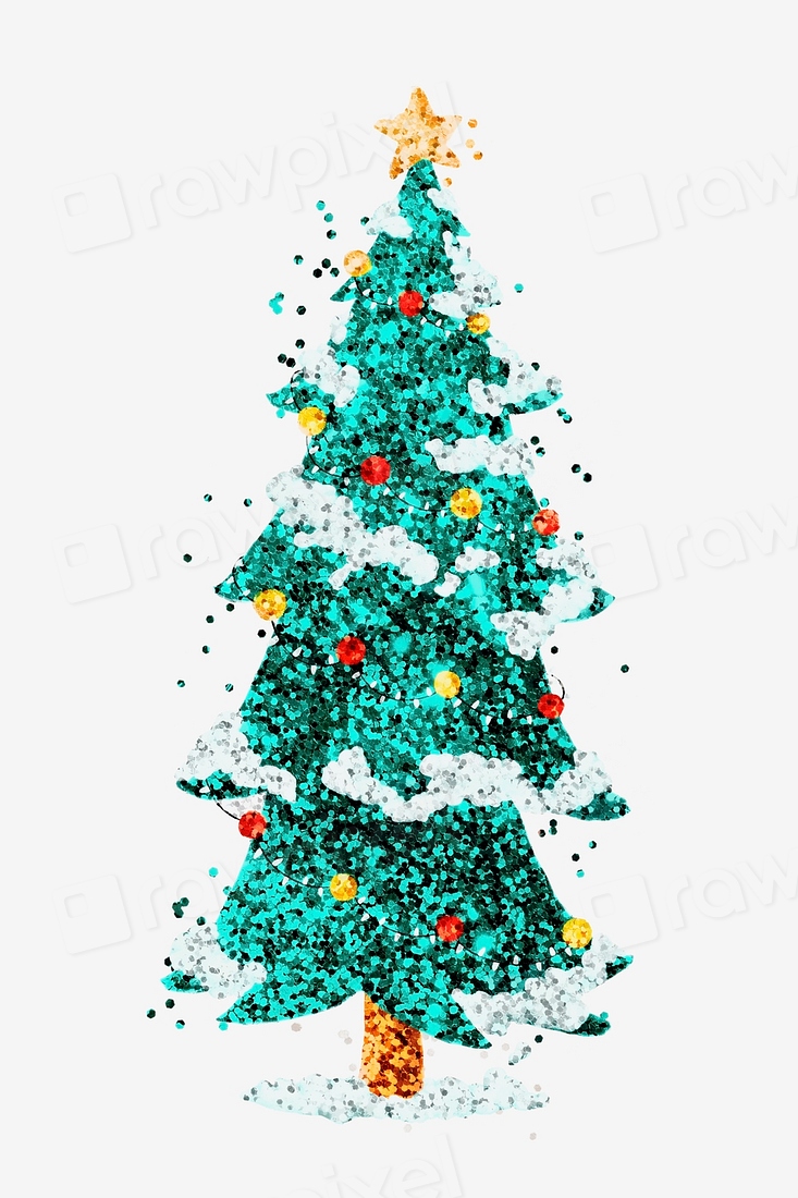 Sparkle Christmas tree psd hand | Premium PSD - rawpixel