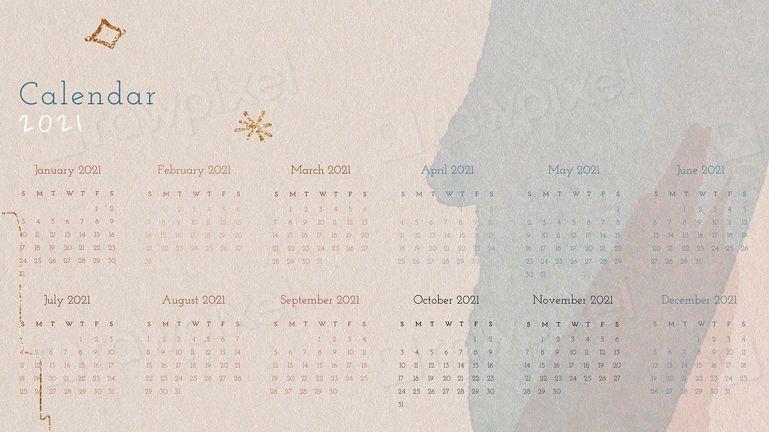 2021 calendar editable template vector | Premium Vector - rawpixel