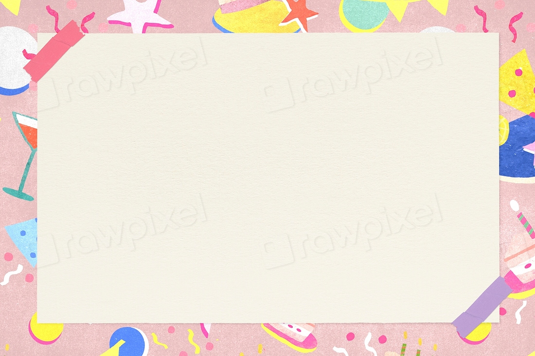 Cute birthday rectangle frame psd | Premium PSD - rawpixel