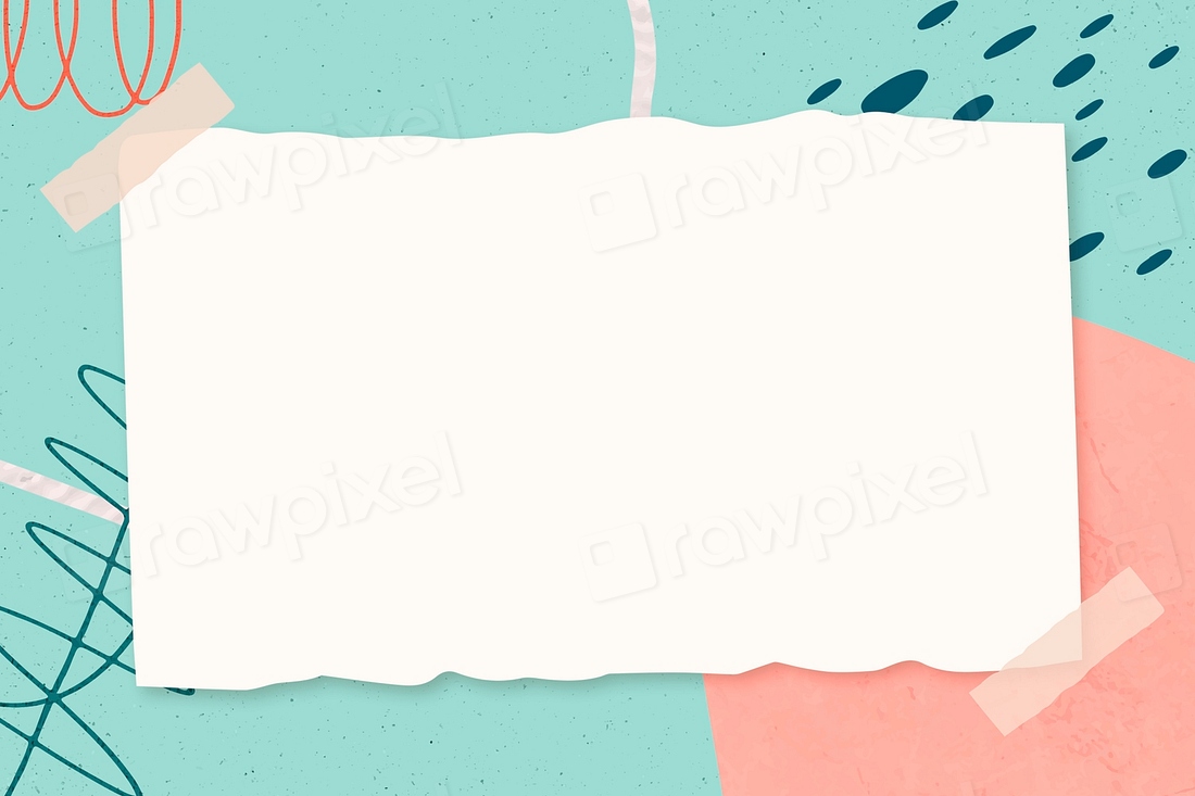 Paper note psd frame Memphis | Premium PSD - rawpixel