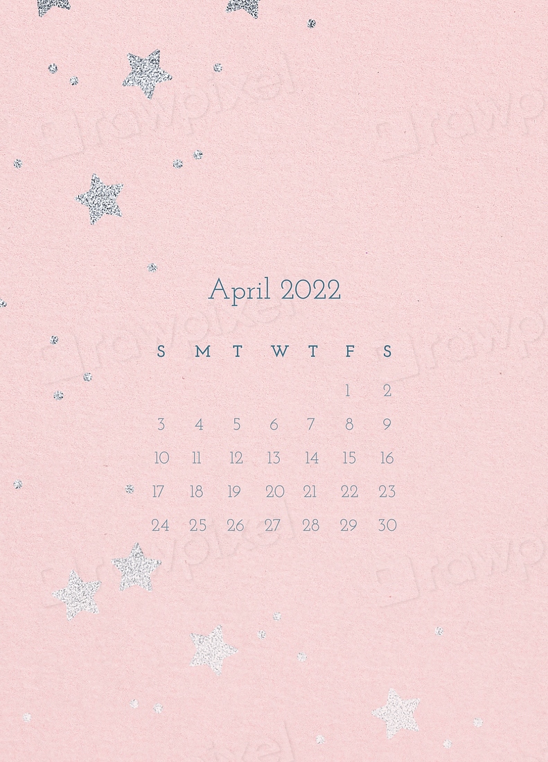 Aesthetic 2022 April calendar template, | Premium PSD Template - rawpixel