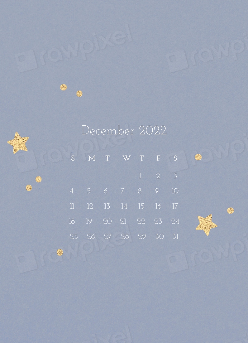 December 2022 calendar template, editable | Premium Vector Template ...