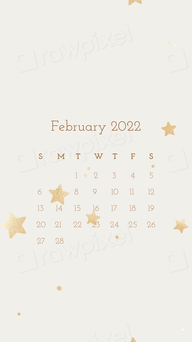 Cute February 2022 calendar, monthly | Premium Photo - rawpixel