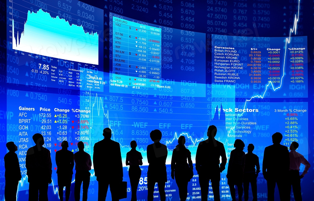 Business People Stock Market Wall | Free Photo - rawpixel