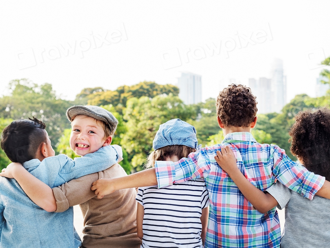 Group diverse kids back turned | Free Photo - rawpixel