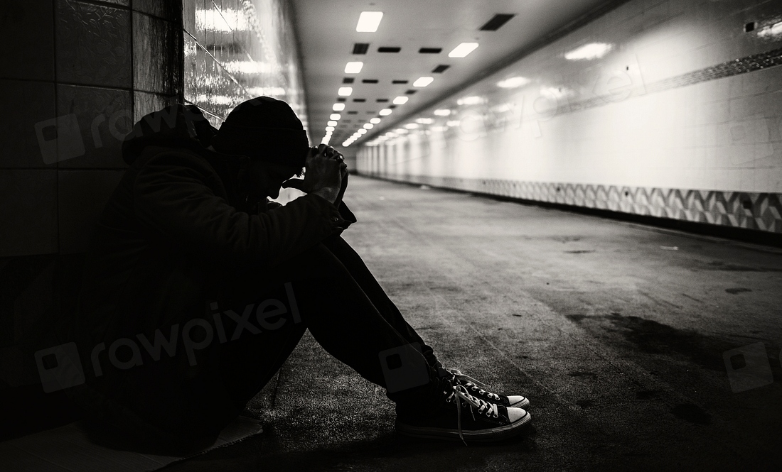 Man Sitting Hopeless Floor | Premium Photo - rawpixel