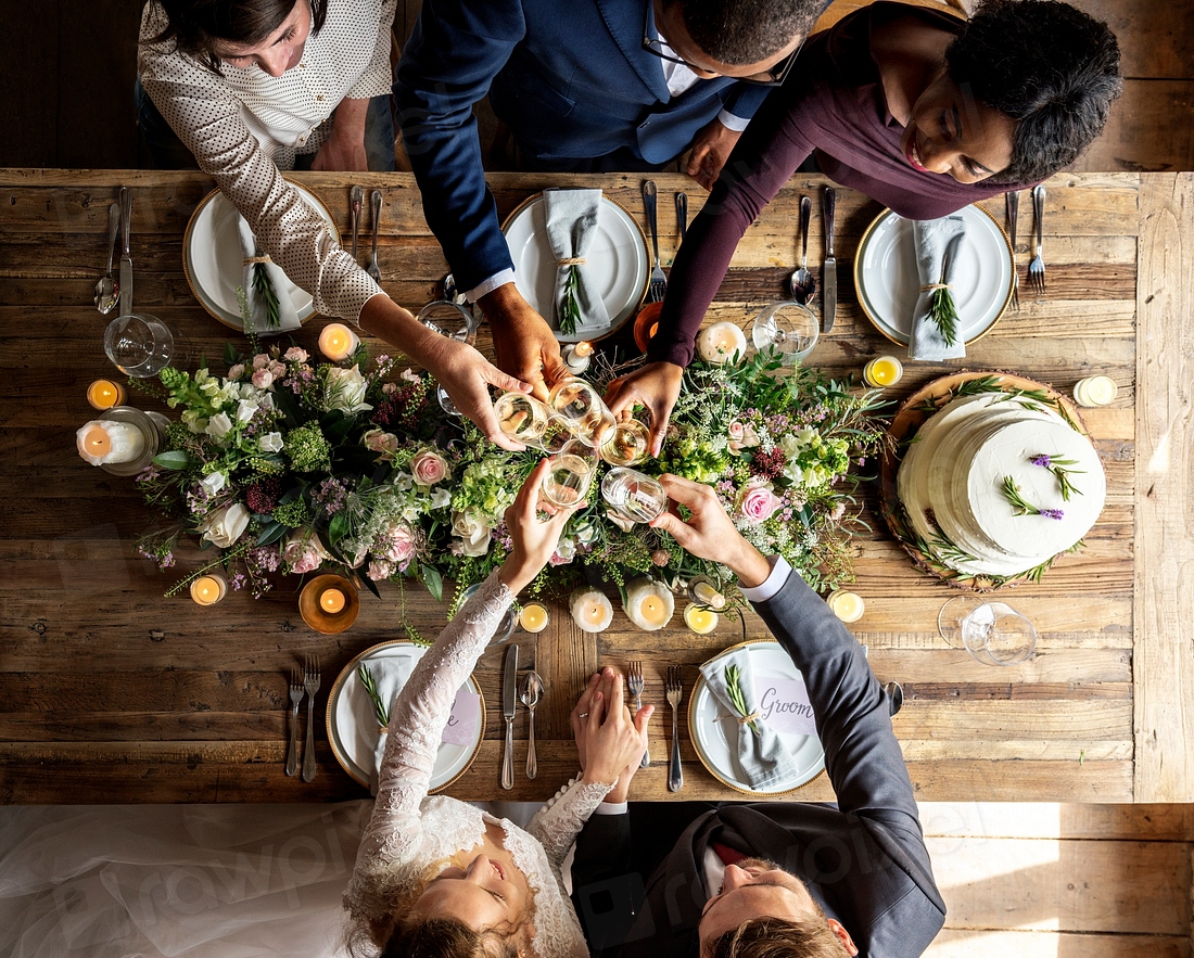 People doing toast table | Premium Photo - rawpixel