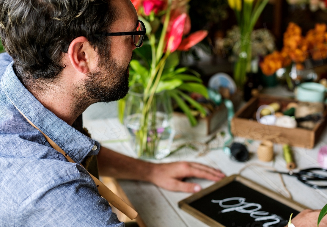 Flower shop open for business | Premium Photo - rawpixel