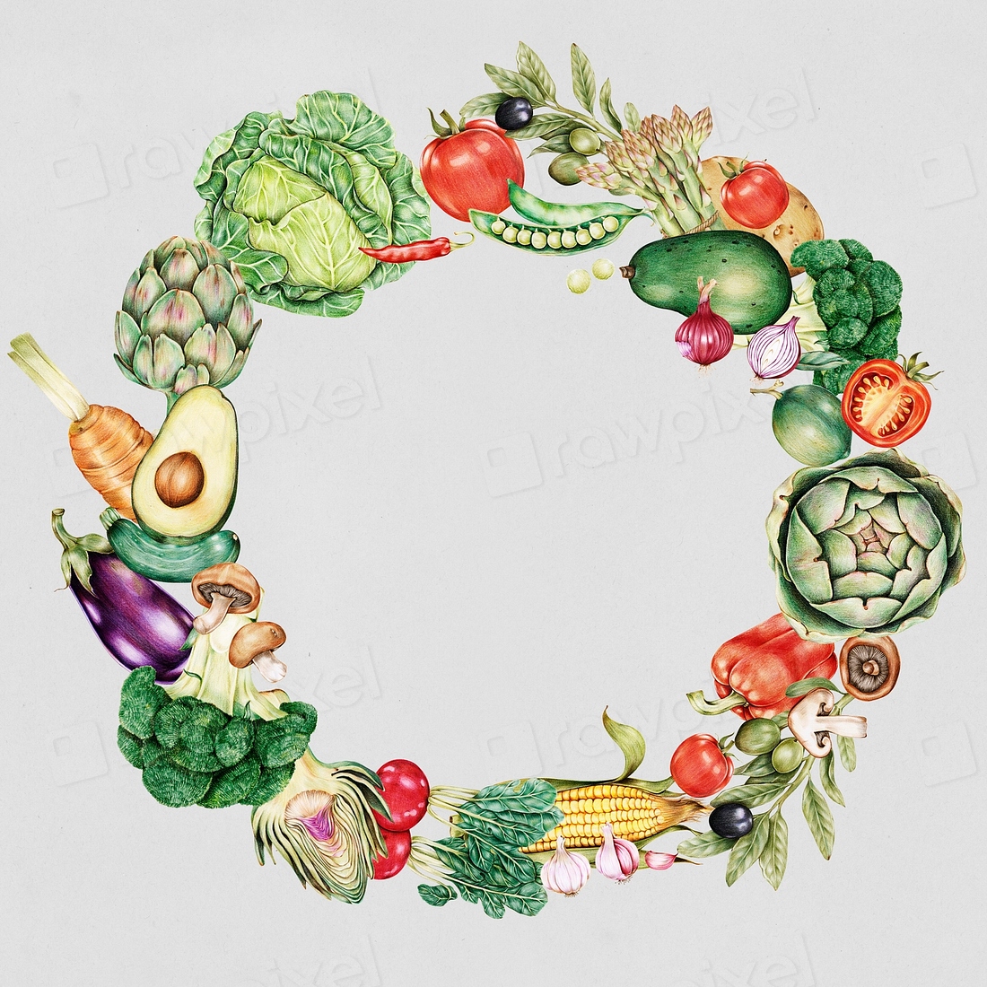 Hand drawn vegetables collection design | Free Photo - rawpixel