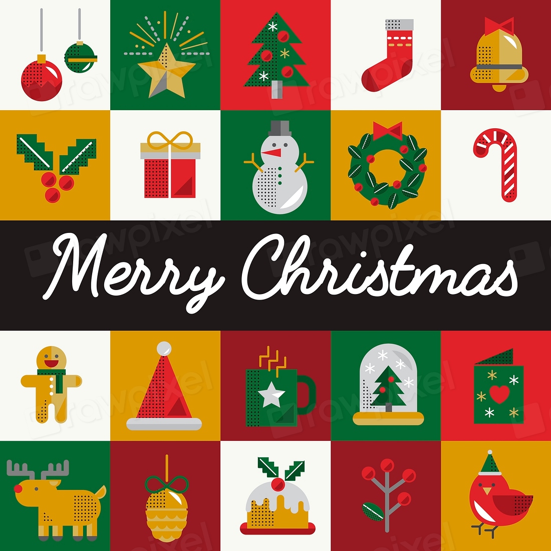 Christmas icons vector set | Premium Vector - rawpixel