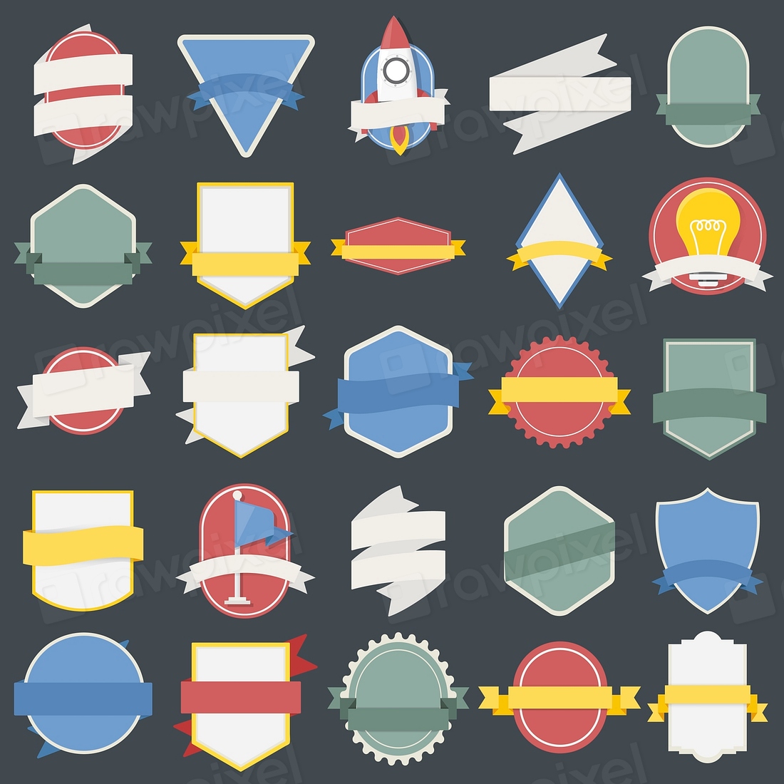 Illustration of badges collection | Premium Vector - rawpixel