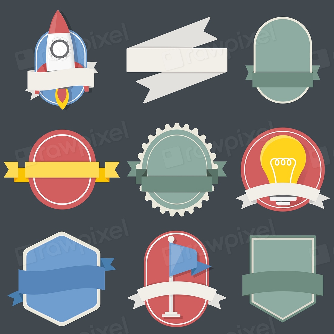 Illustration of badges collection | Premium Vector - rawpixel