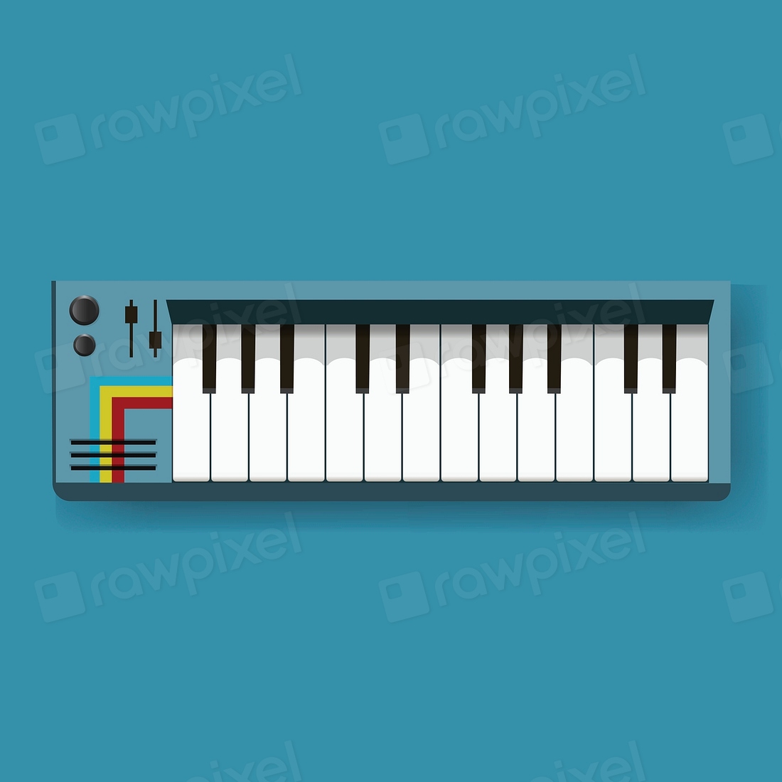 Digital Electronic Keyboard Musical Instrument | Premium Vector - rawpixel