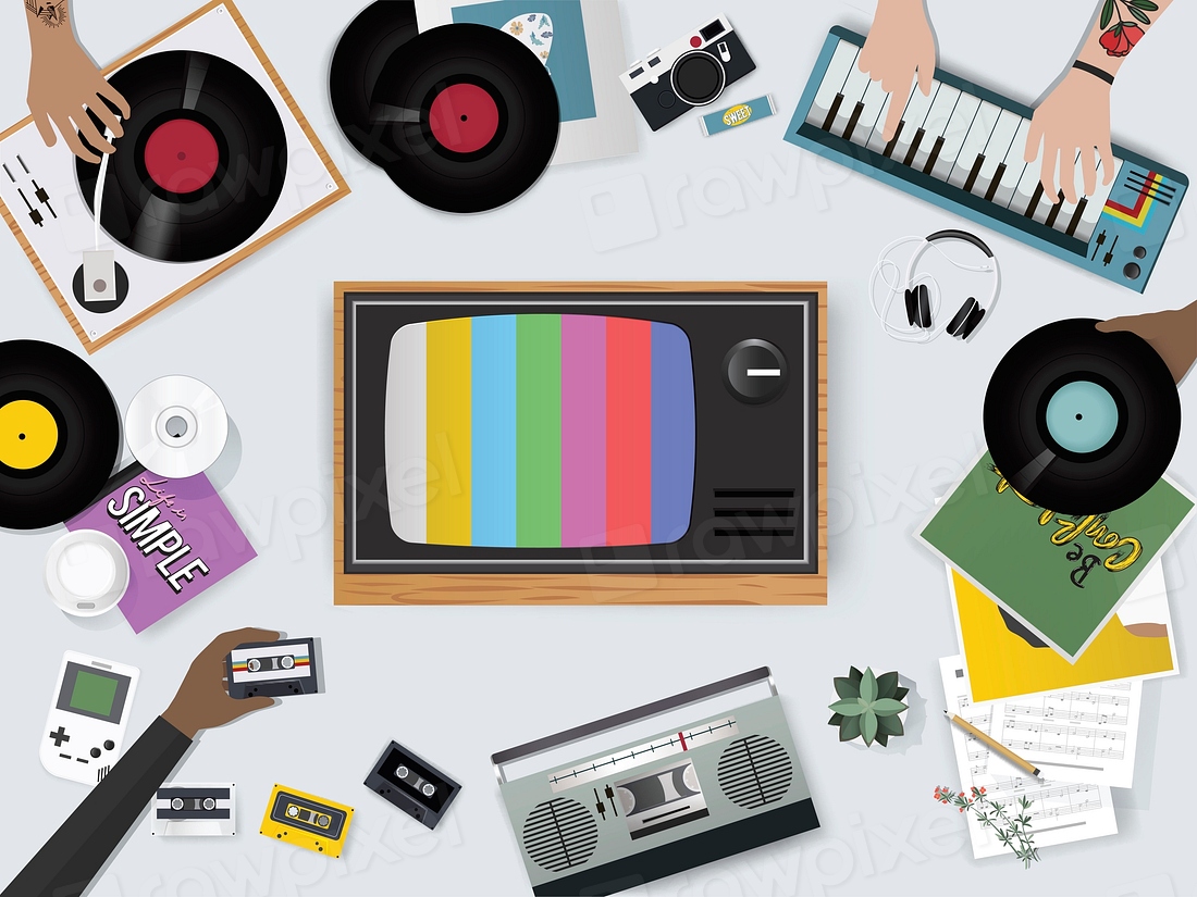 Illustration vintage music entertainment stuff | Premium Vector - rawpixel