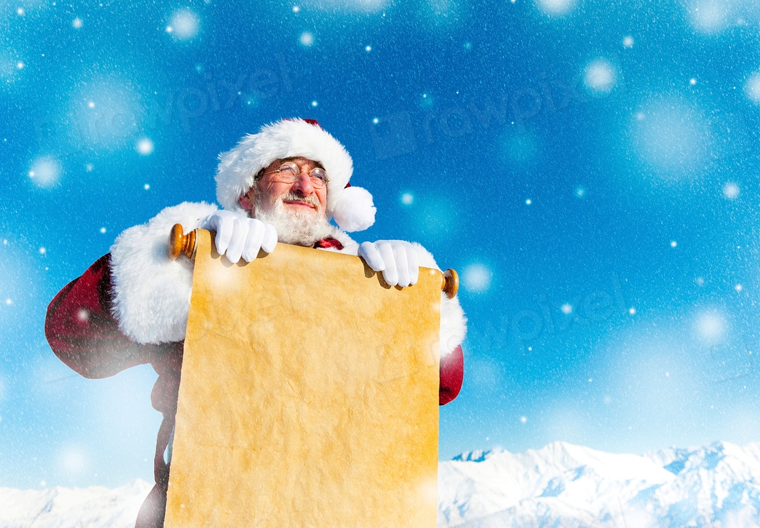 Traditional Santa Claus paper scroll. | Premium Photo - rawpixel