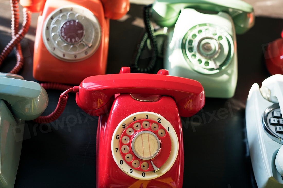 Vintage colourful telephone shoot | Premium Photo - rawpixel