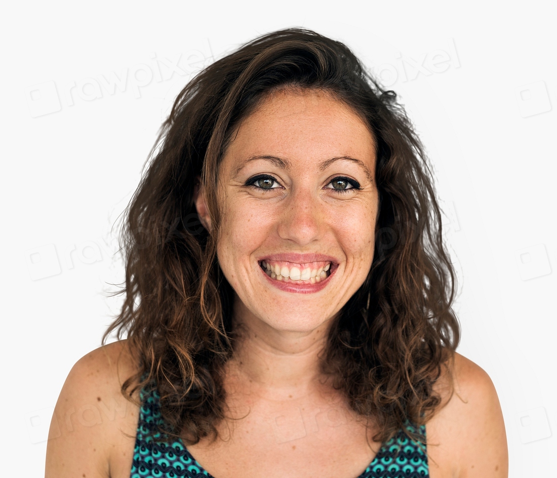 Woman Smiling Happiness Portrait Concept | Premium PSD - rawpixel