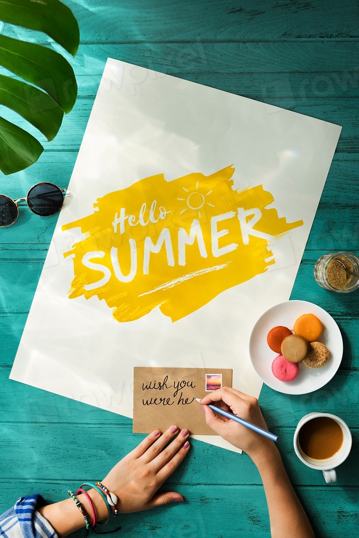 Woman writing a postcard | Free Photo - rawpixel