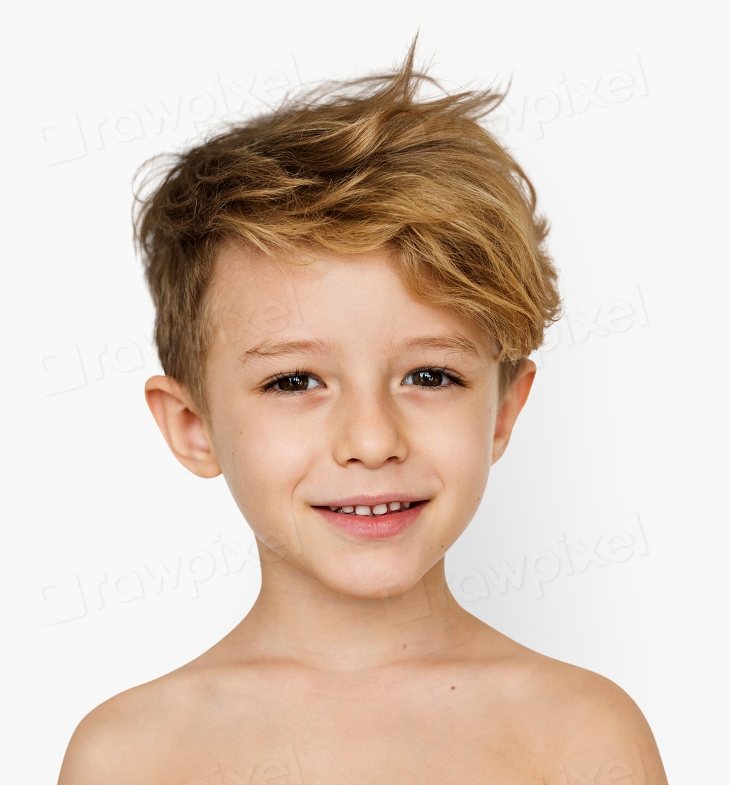 Little Boy Bare Chest Smiling | Premium PSD - rawpixel