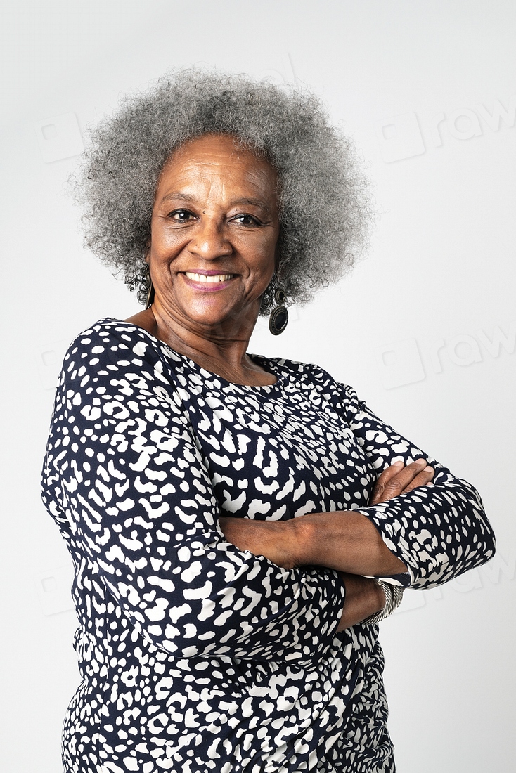 Proud black senior woman afro | Premium Photo - rawpixel