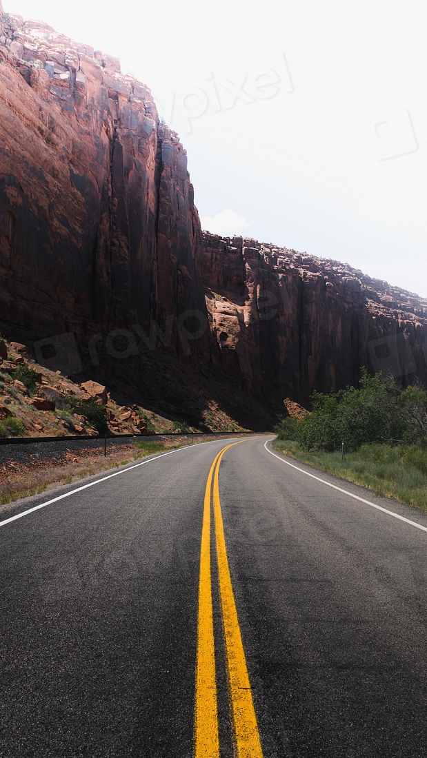 Road mobile wallpaper background, scenic | Free Photo - rawpixel