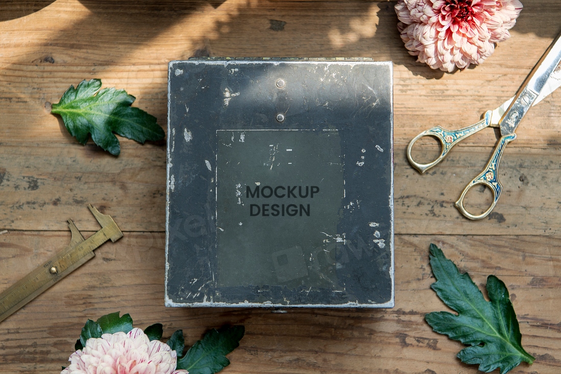 Grunge metal blue box mockup | Premium PSD Mockup - rawpixel