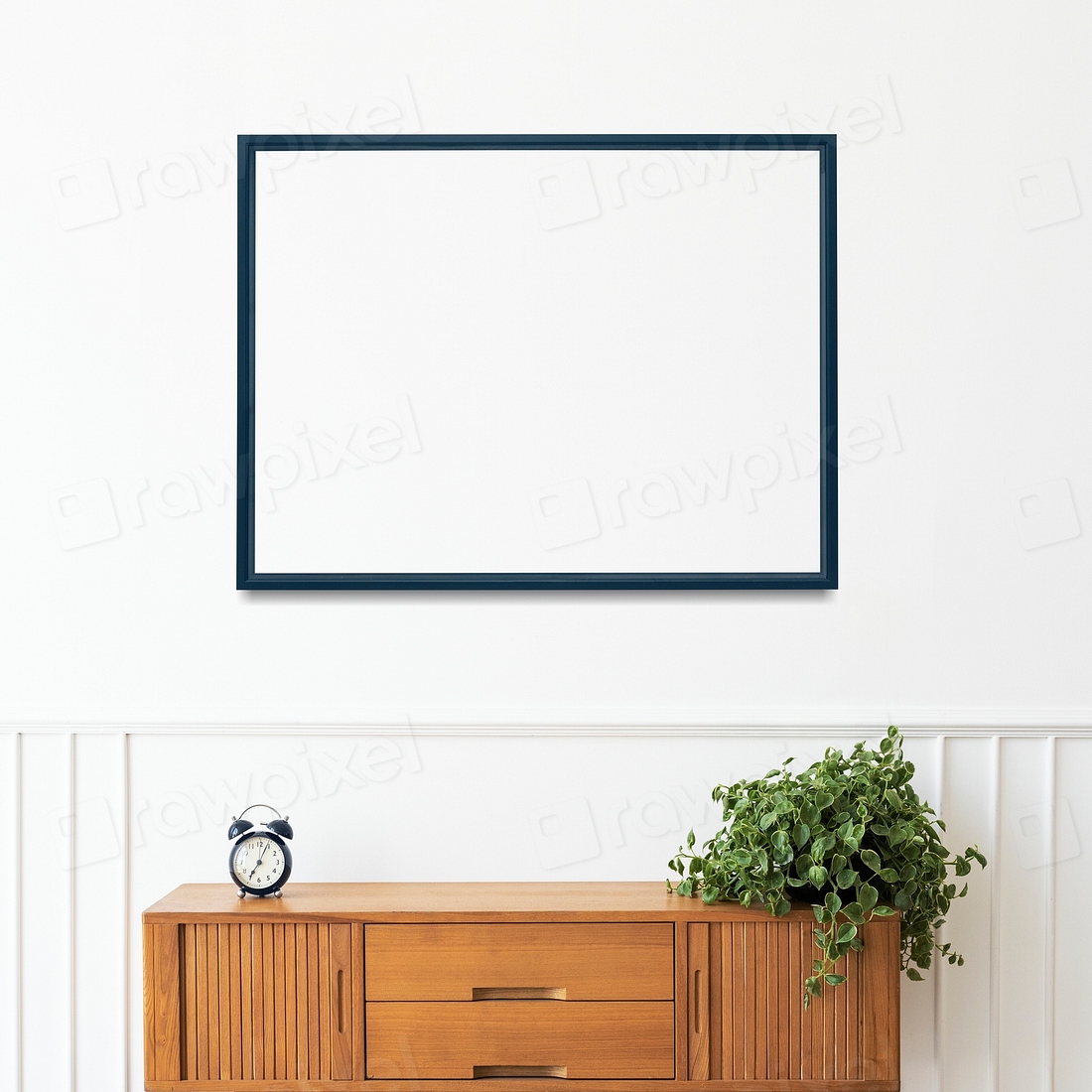 Blank picture frame hanging wooden | Premium Photo - rawpixel