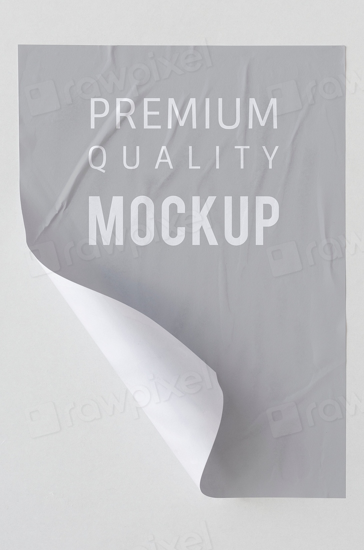 Crinkled paper mockup wall | Premium PSD Mockup - rawpixel