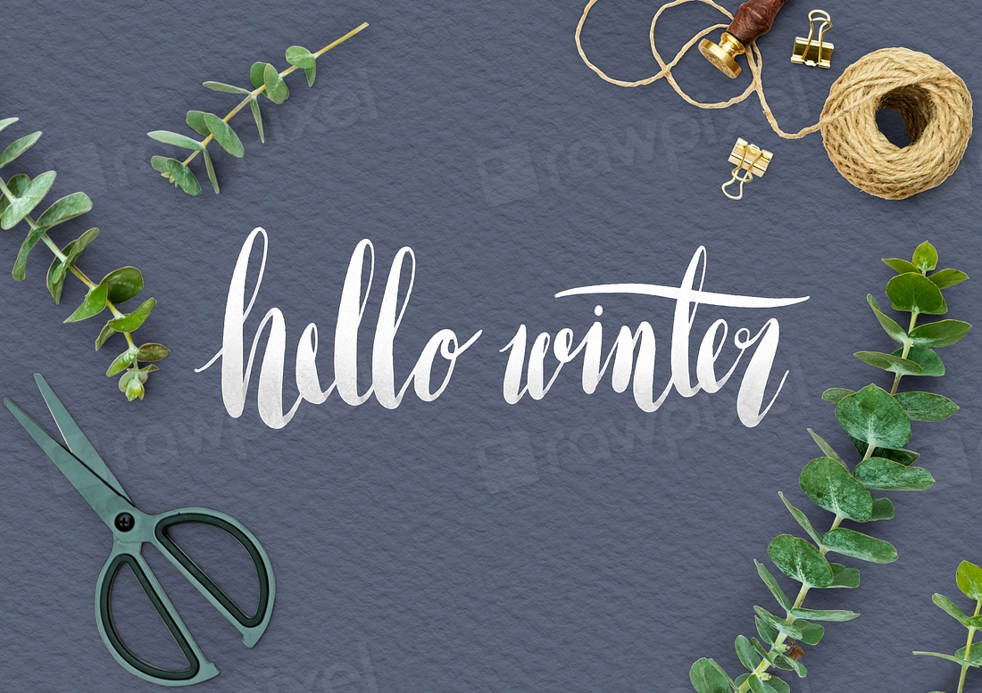 Winter season typography design mockup | Free PSD - rawpixel