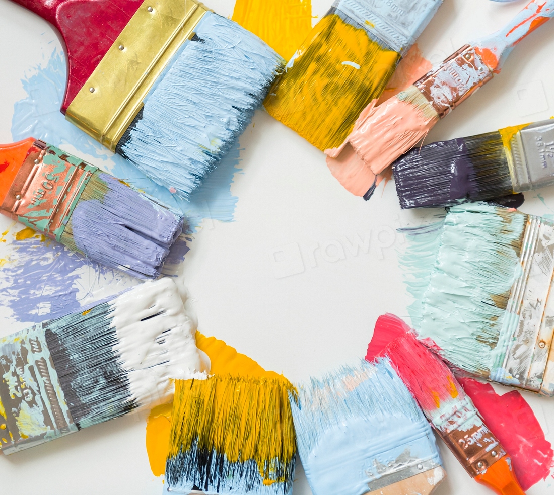 Paint brushes and colors | Premium Photo - rawpixel