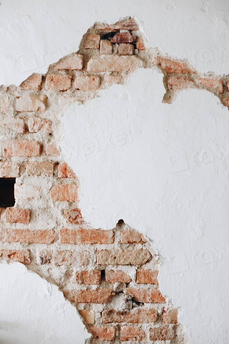 cracked concrete white wall bricks | Premium Photo - rawpixel
