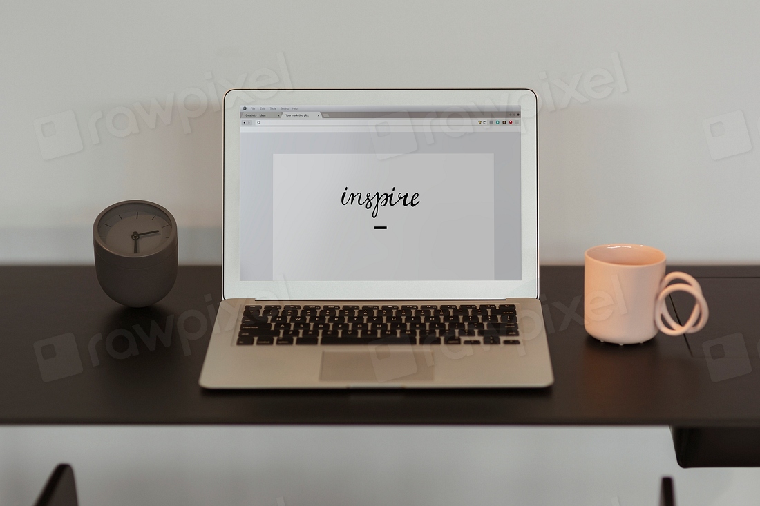 Inspire written laptop screen | Free Photo - rawpixel