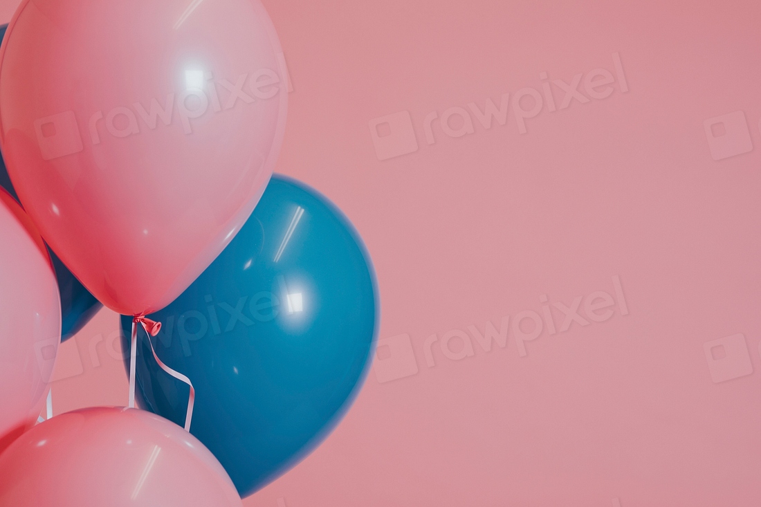 Pink blue balloons birthday party | Premium Photo - rawpixel
