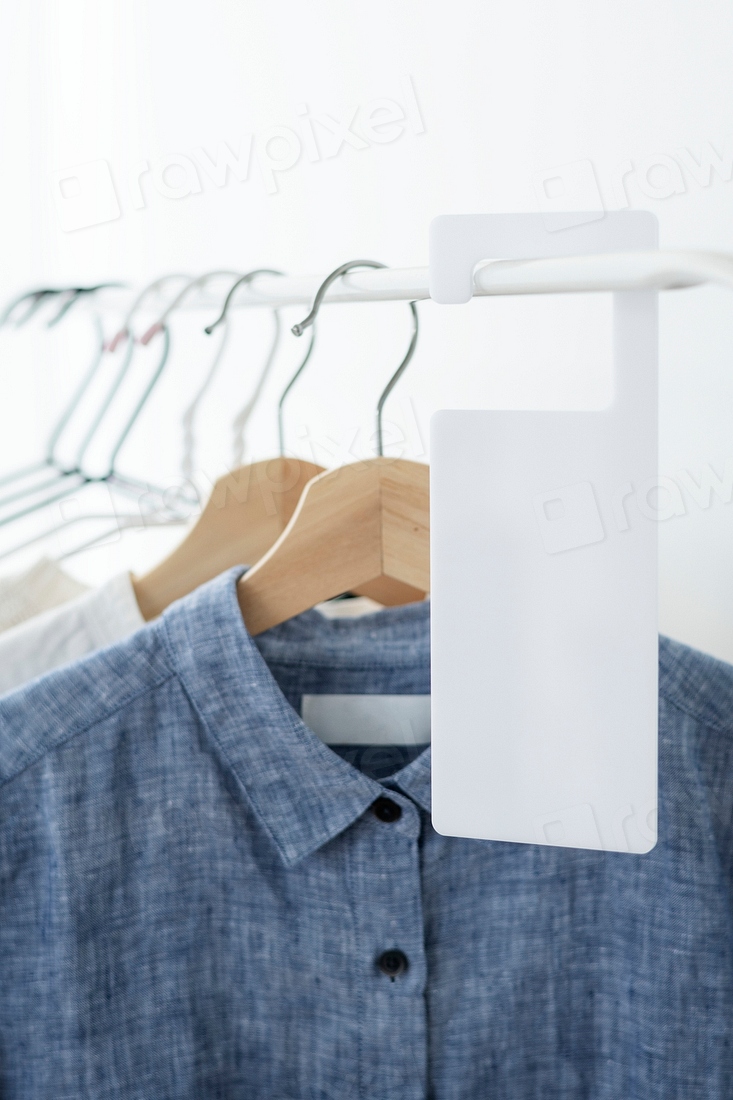 Shirt clothing rack tag mockup | Premium PSD Mockup - rawpixel