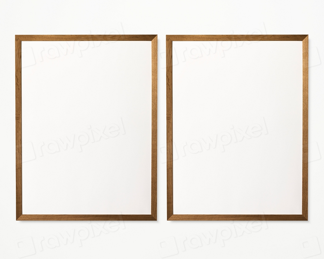 Two photo frames isolated white | Premium PSD Mockup - rawpixel