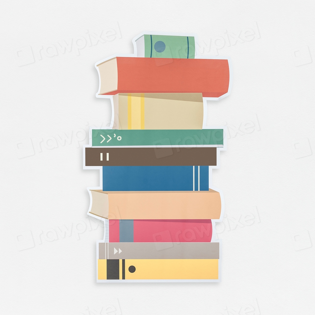 Stack of books icon isolated | Premium PSD - rawpixel