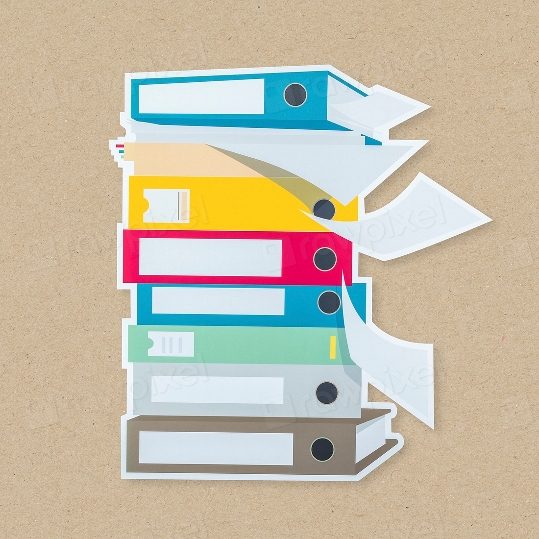 Stack document folders icon isolated | Premium Photo - rawpixel