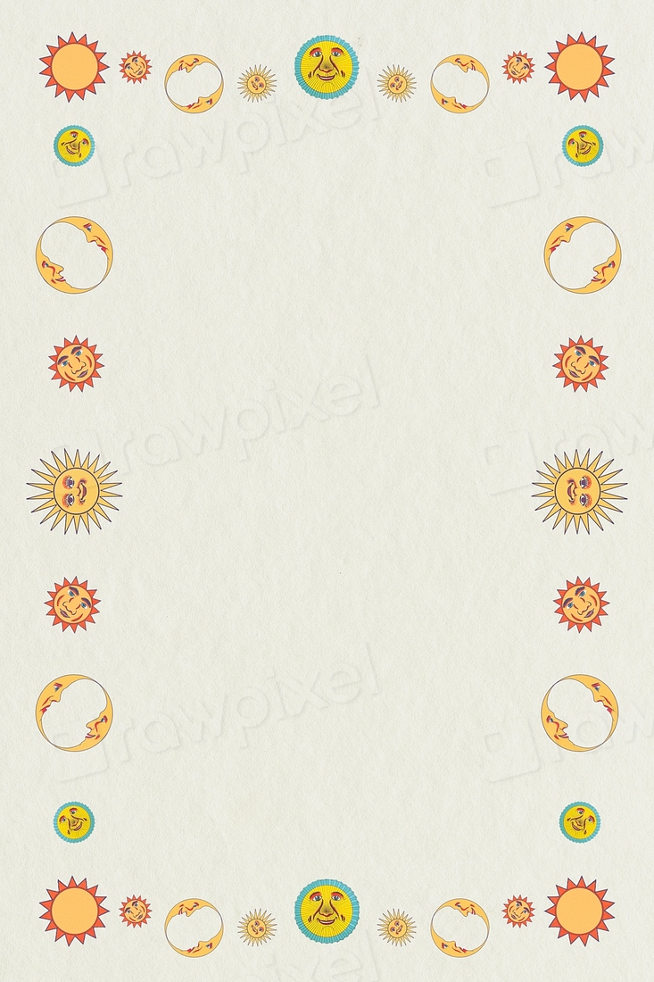 Vintage celestial frame design element | Premium PSD - rawpixel