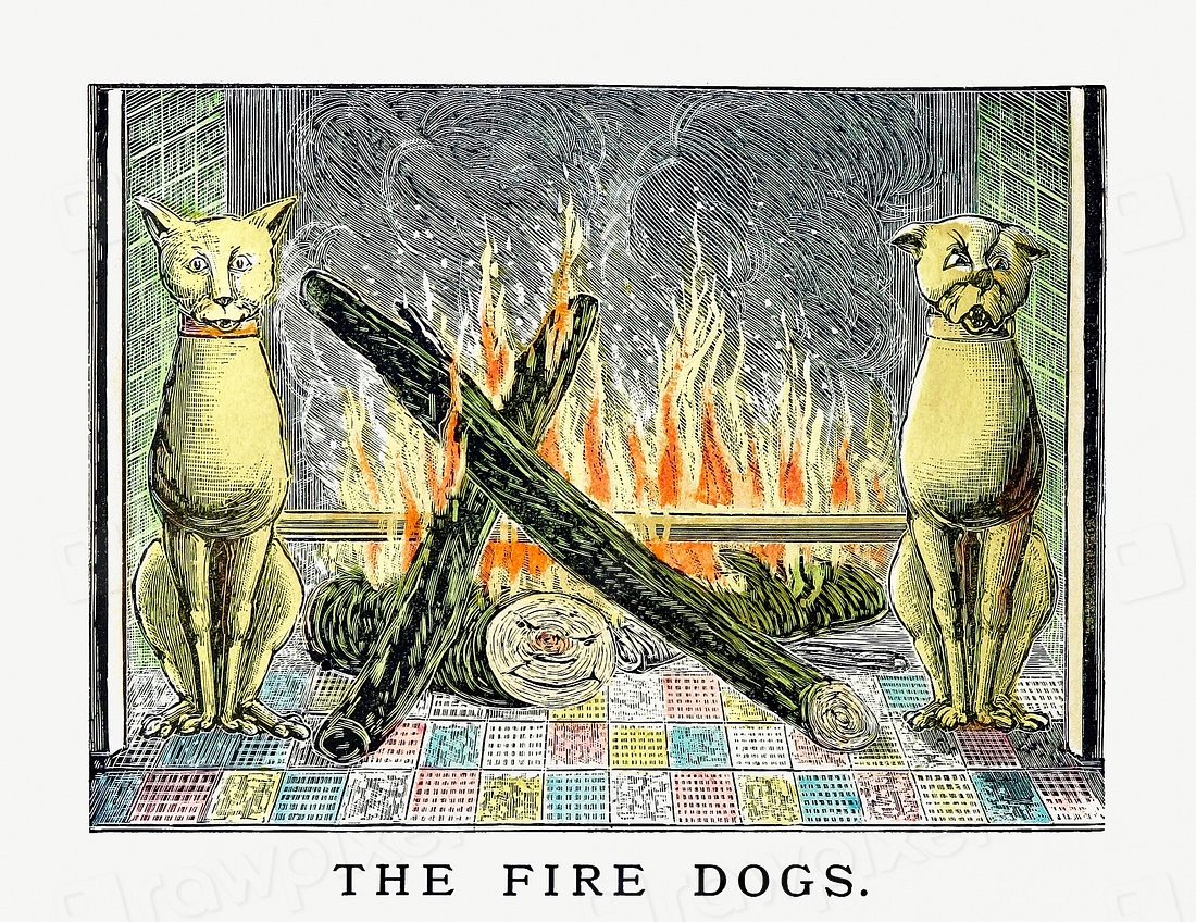fire dogs Un-Natural History Not | Free Photo Illustration - rawpixel