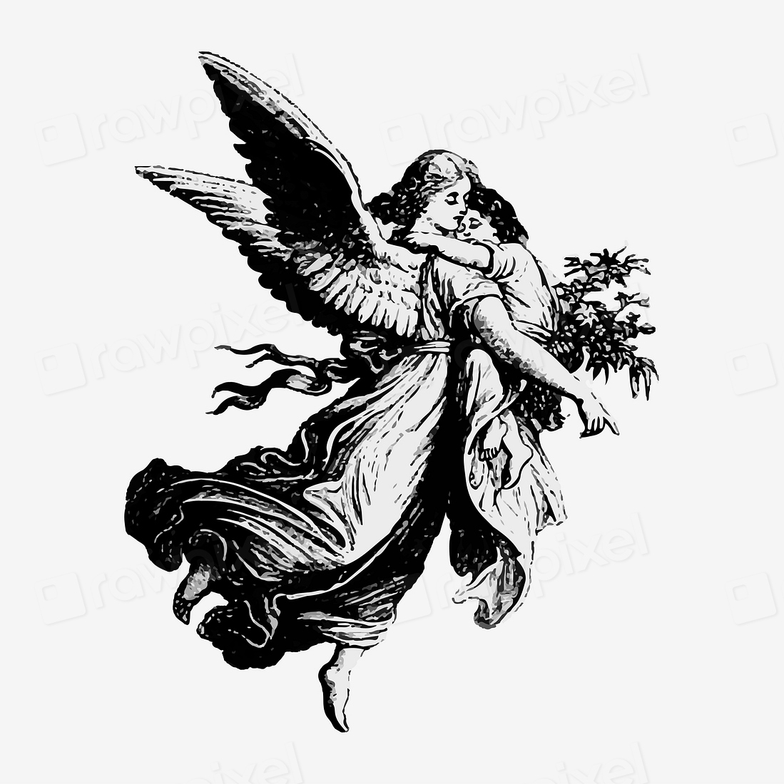 Vintage Victorian style angle engraving | Premium Vector Illustration ...