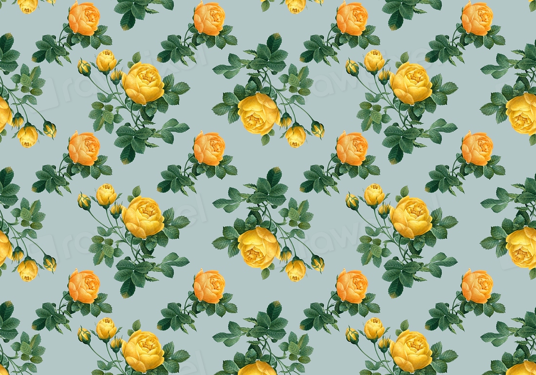 Yellow roses wallpaper design illustration | Premium Photo - rawpixel