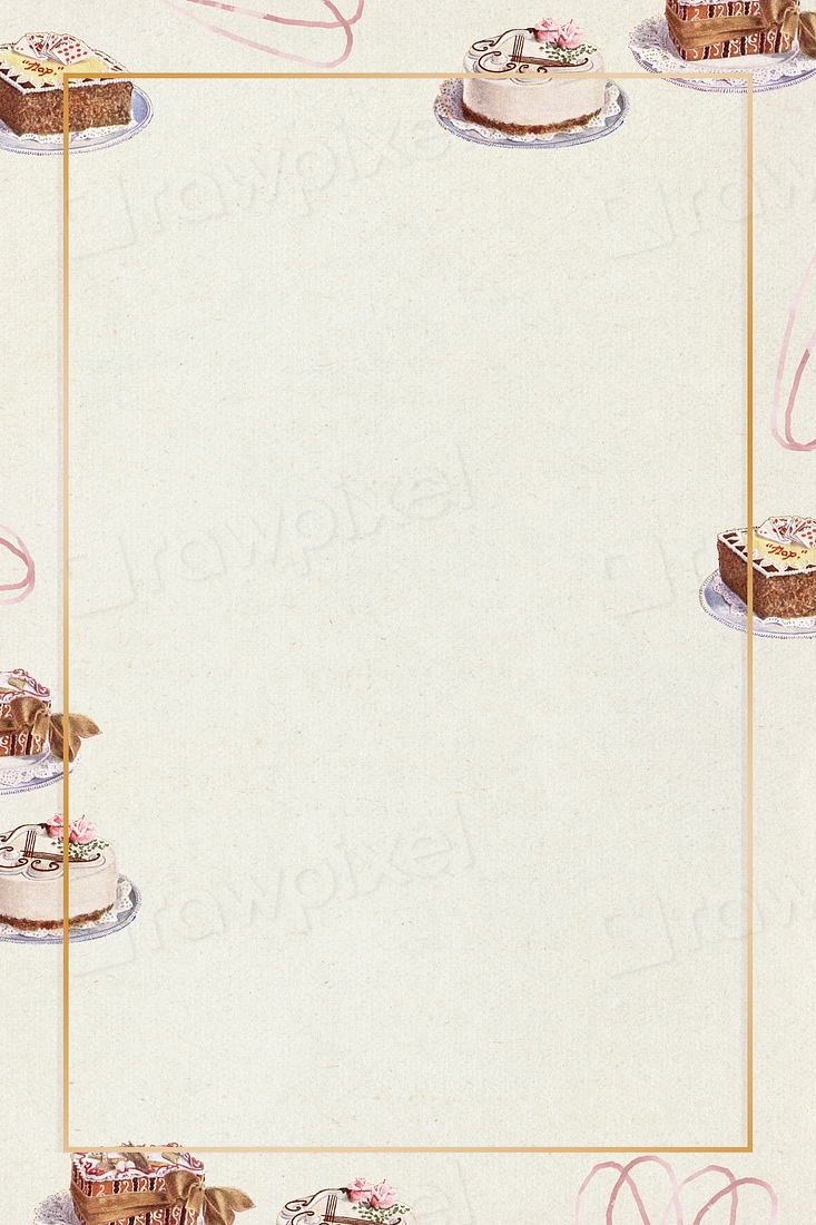 Hand drawn cakes frame design | Premium PSD - rawpixel
