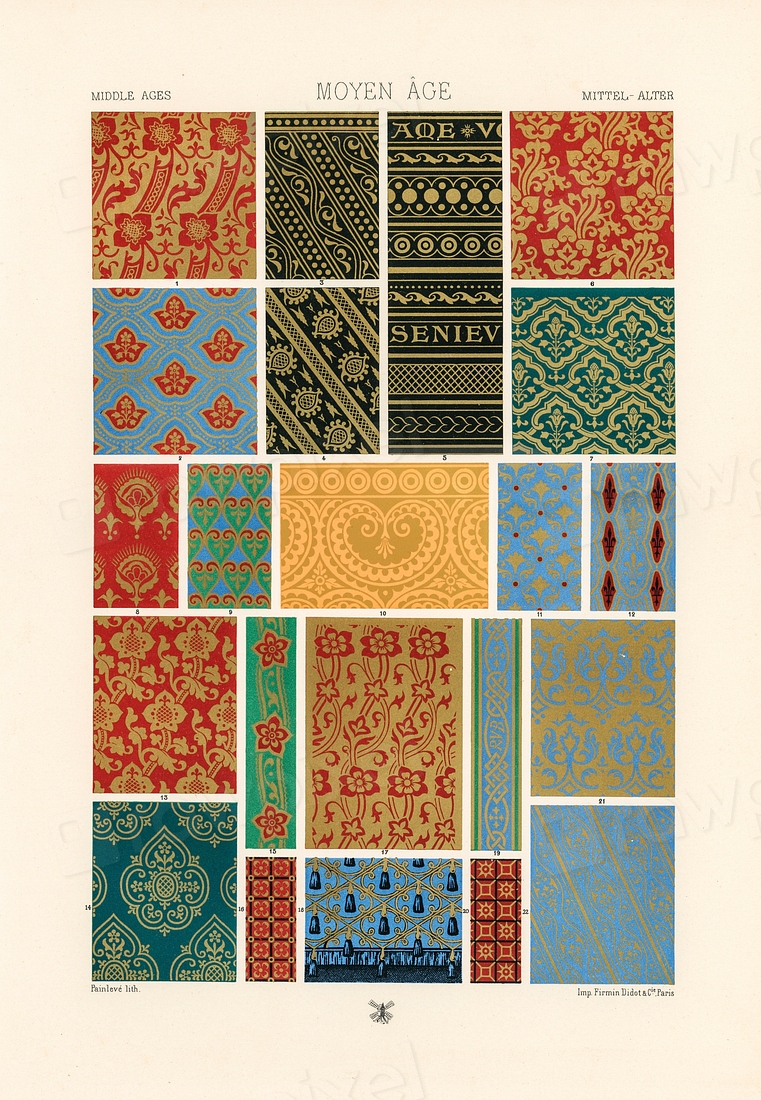 Middle-Ages pattern. Digitally enhanced our | Free Photo Illustration ...