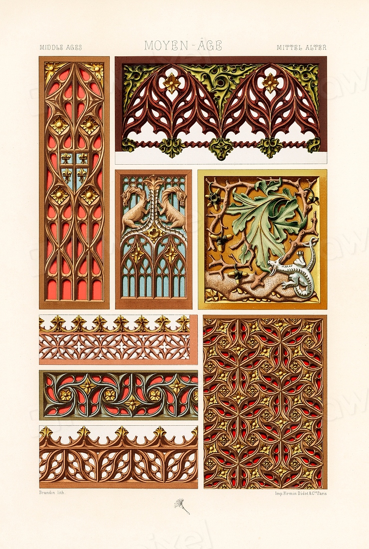 Middle-Ages pattern. Digitally enhanced our | Free Photo Illustration ...