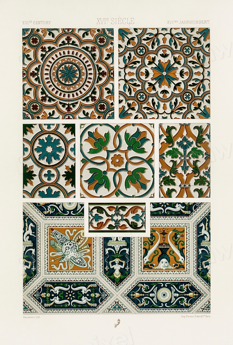 16th Century pattern. Digitally enhanced | Free Photo Illustration ...