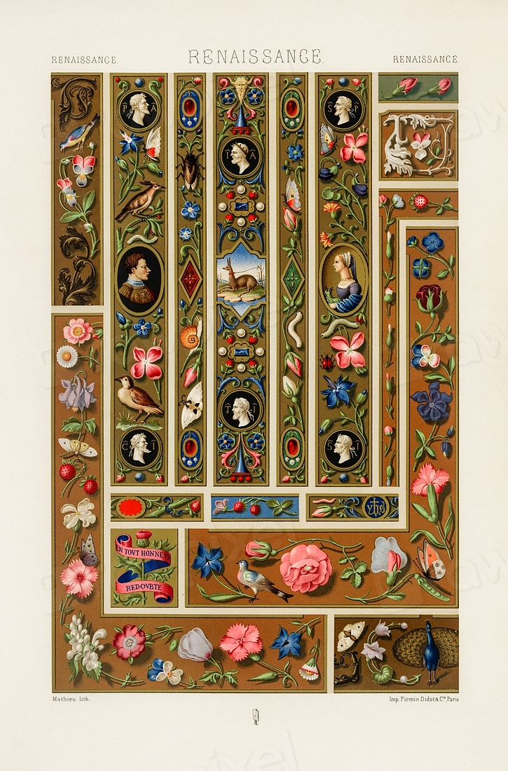 Renaissance pattern. Digitally enhanced our | Free Photo Illustration ...