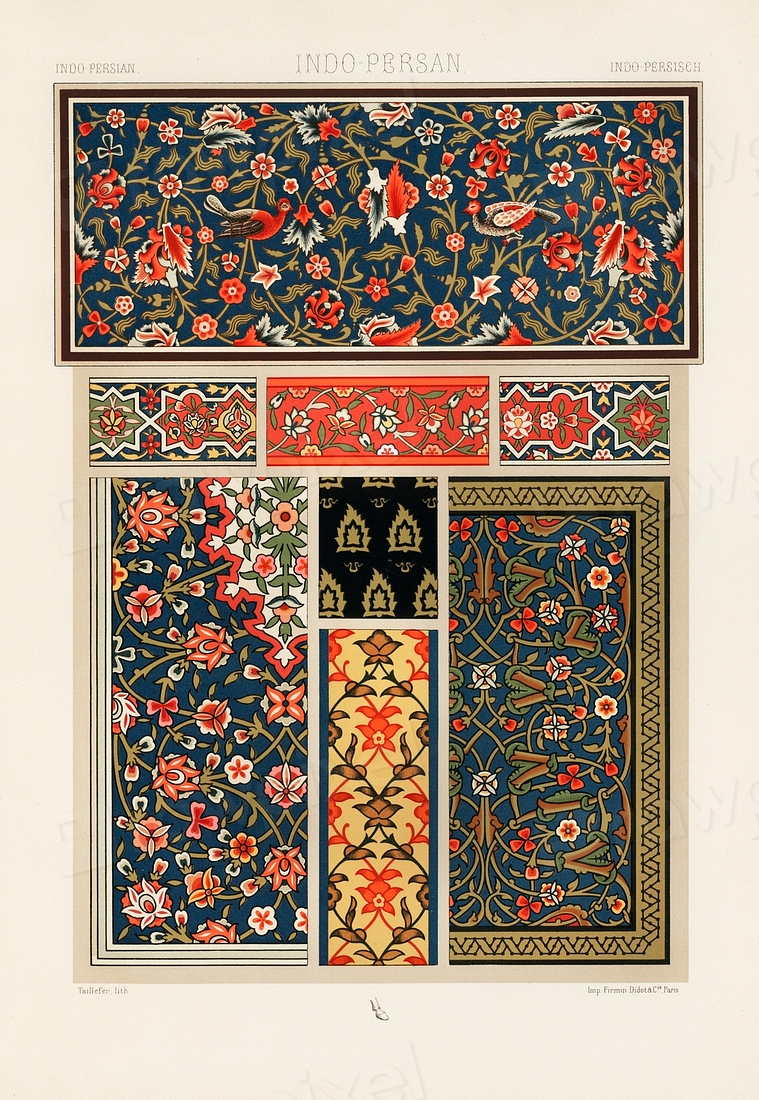 Indo-Persian pattern. Digitally enhanced our | Free Photo Illustration ...